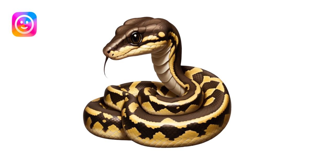 A photo-realistic digital illustration of a Ball Python, large headshot ...
