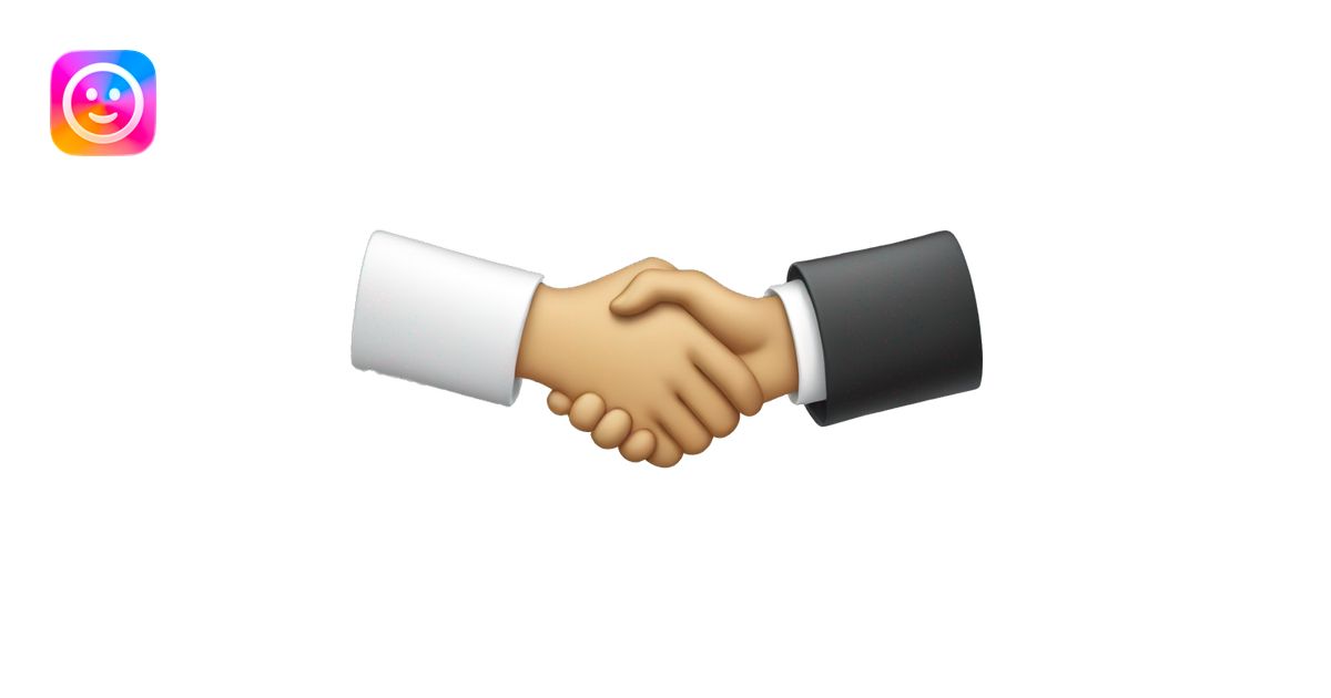 male and female handshake business emoji | AI Emoji Generator
