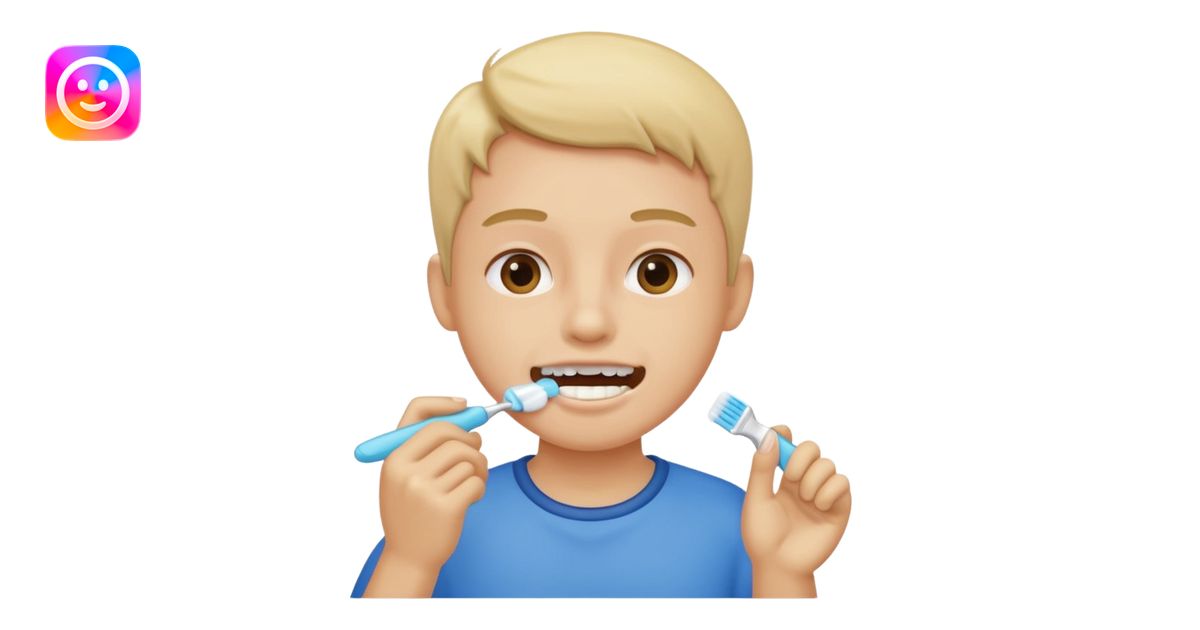 cepillado dental/tooth brushing emoji | AI Emoji Generator