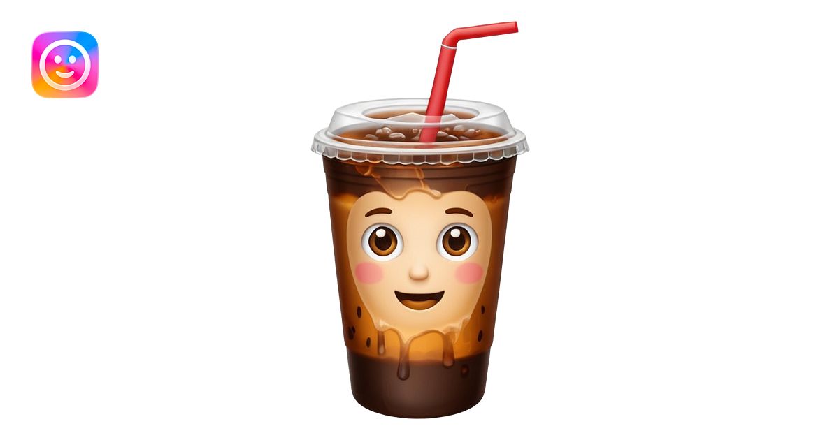 iced americano / with takeout cup / without face emoji | AI Emoji Generator