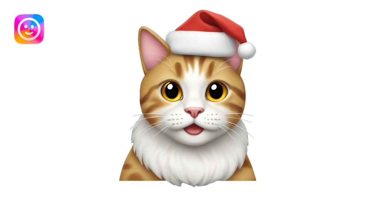 Santa cat emoji | AI Emoji Generator