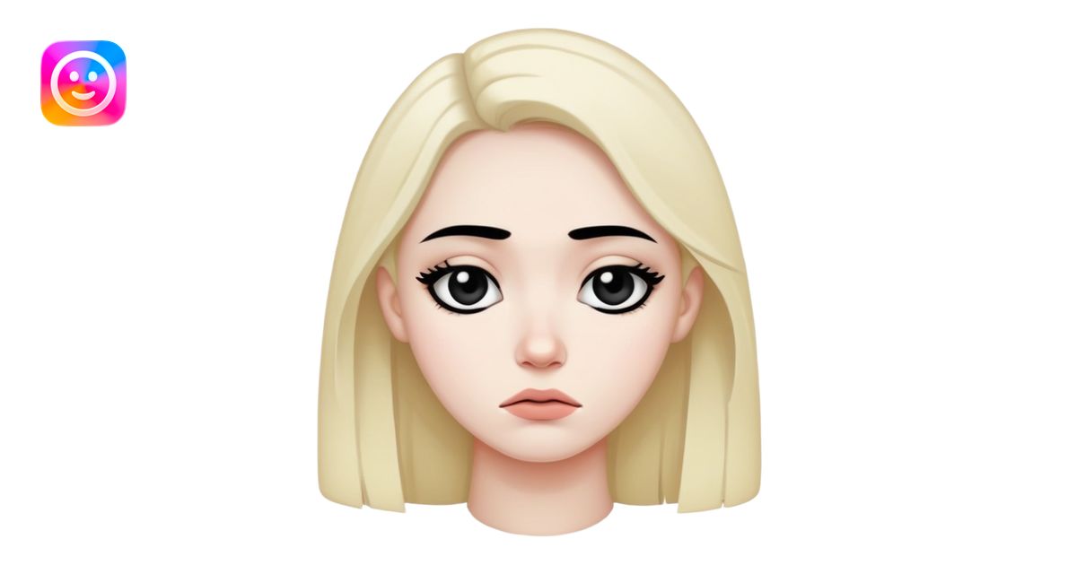 An emo sad face emoji | AI Emoji Generator