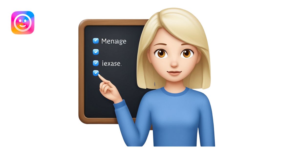 Make an emoji of a girl (no glasses) who is teaching how to use ...