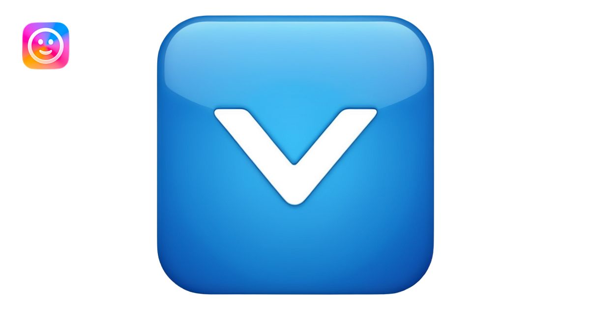 Make me a insta blue tick emoji emoji | AI Emoji Generator
