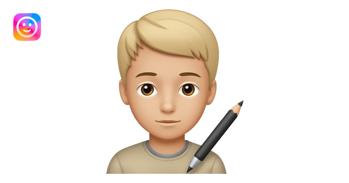 boy writing emoji | AI Emoji Generator