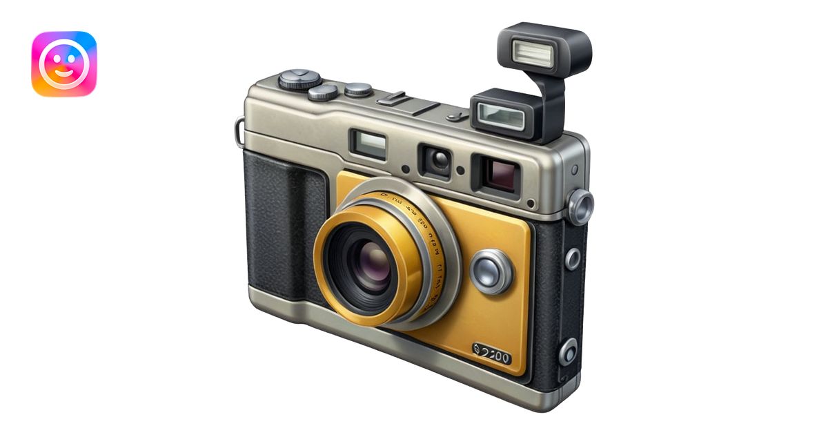 Old digital camera with $200 price ticket emoji | AI Emoji Generator