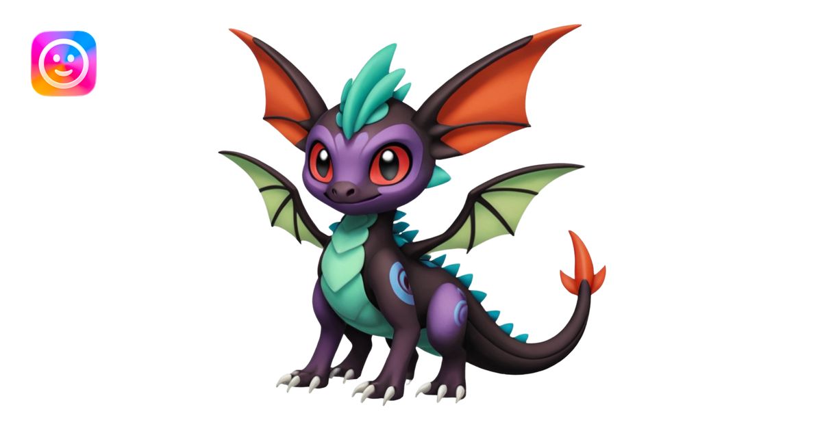 Meloetta-Noivern-Stitch-Toothless-Fakémon-creature-hybrid emoji | AI ...