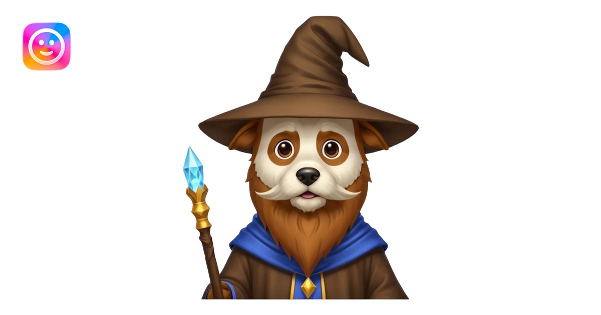 Dog wizard emoji | AI Emoji Generator