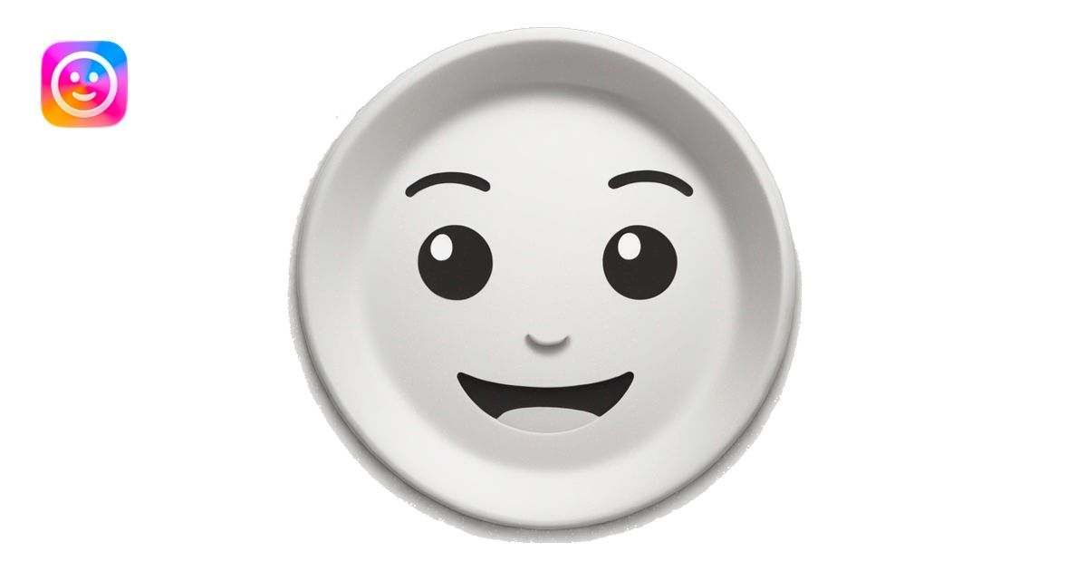 a plain paper plate emoji | AI Emoji Generator