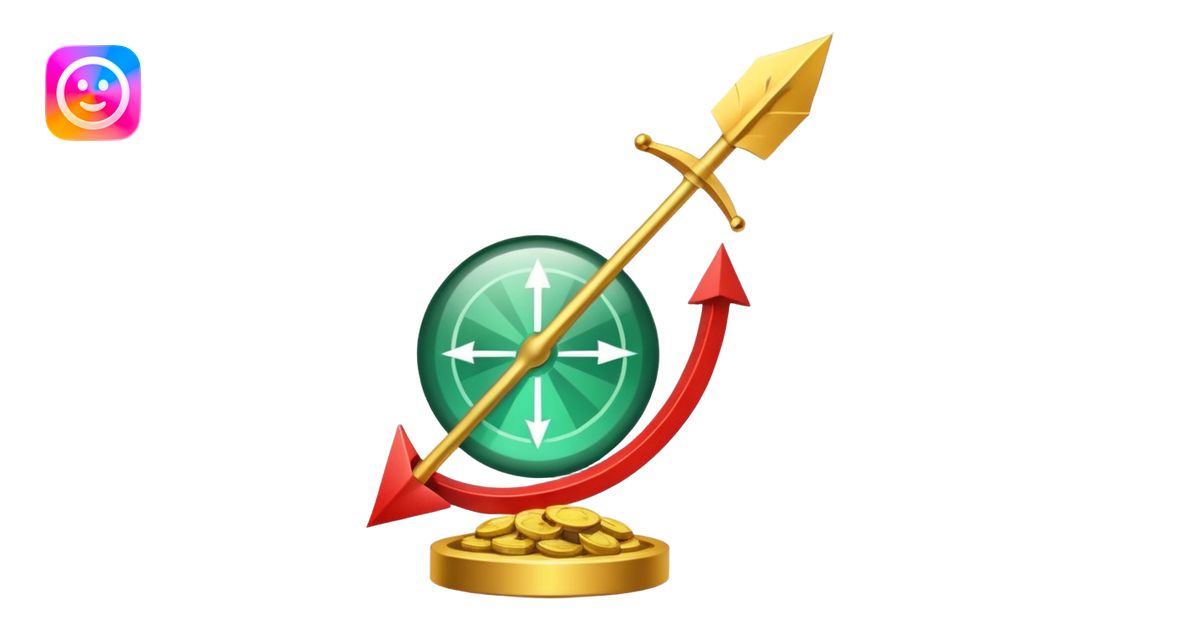 ROI with an arrow showing increase emoji | AI Emoji Generator