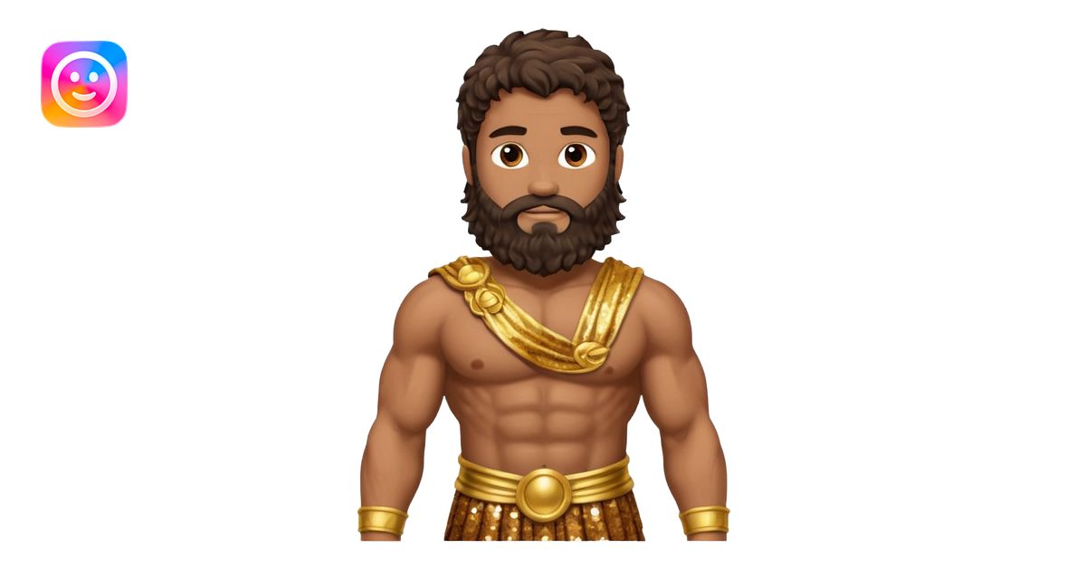 Hercules, God of Heroes from Roman Deities with long dark brown wavy ...