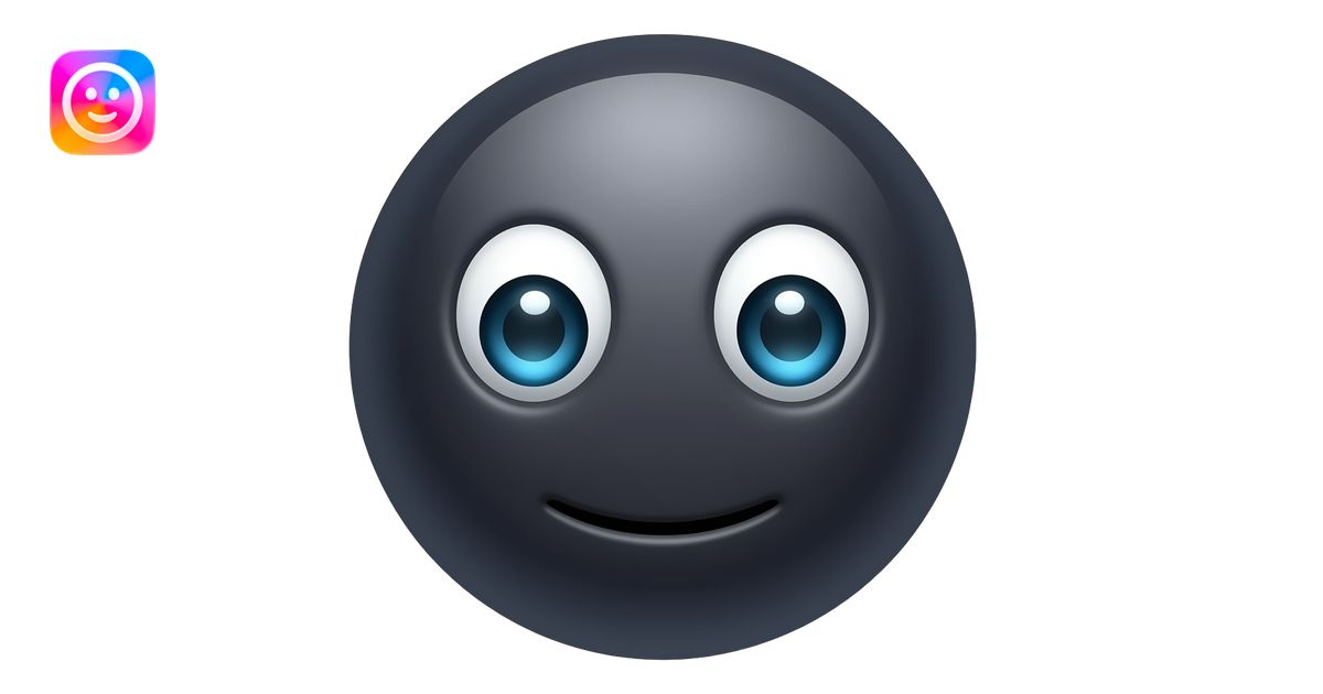 dark round with face emoji | AI Emoji Generator