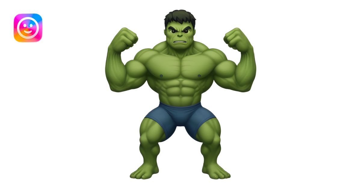 Alien buff as hulk emoji | AI Emoji Generator