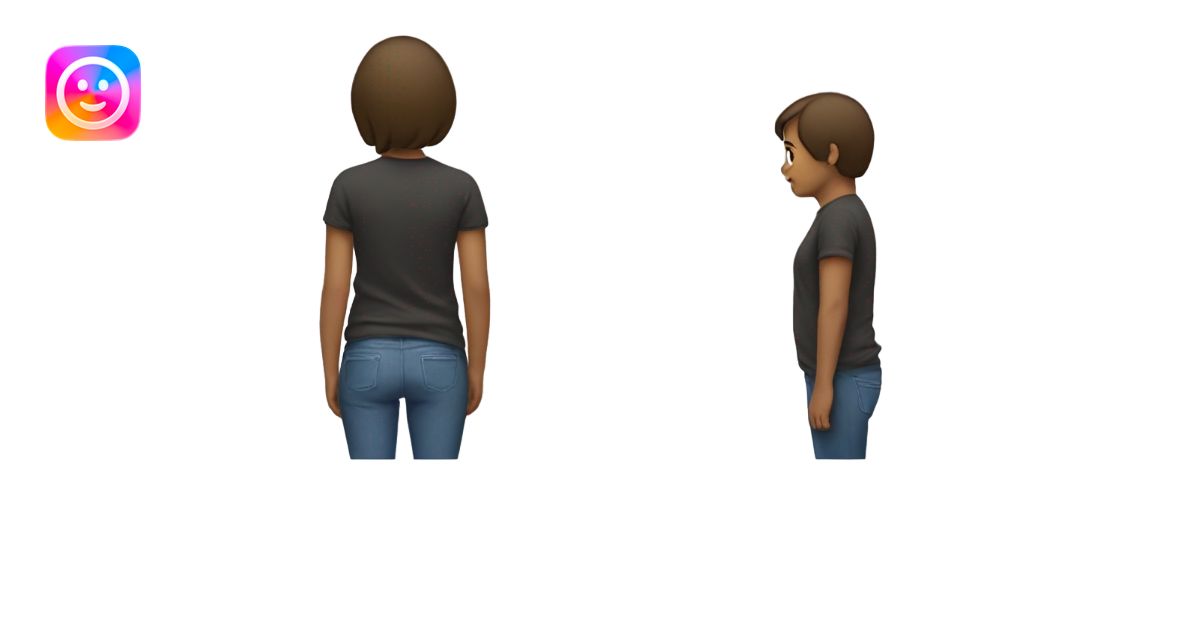 Person from the side with a bump on their back emoji | AI Emoji Generator
