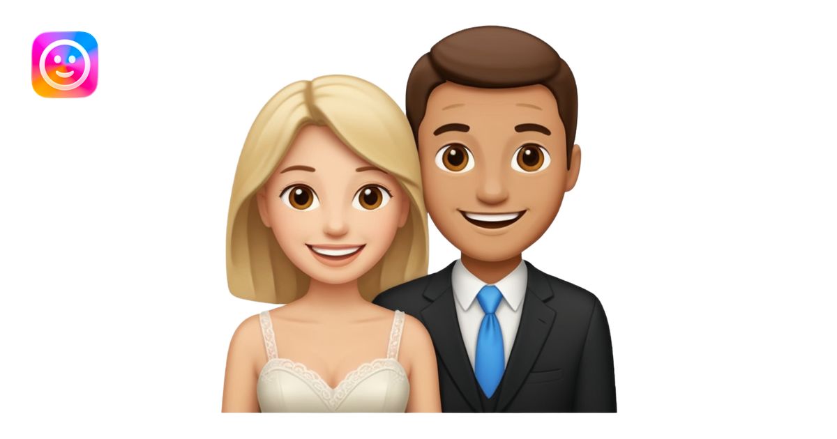 Married couple male and female emoji | AI Emoji Generator