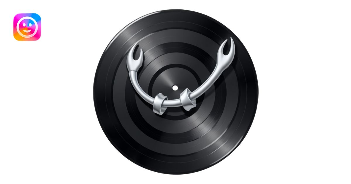 A vynil of Conan Gray's wishbone emoji | AI Emoji Generator