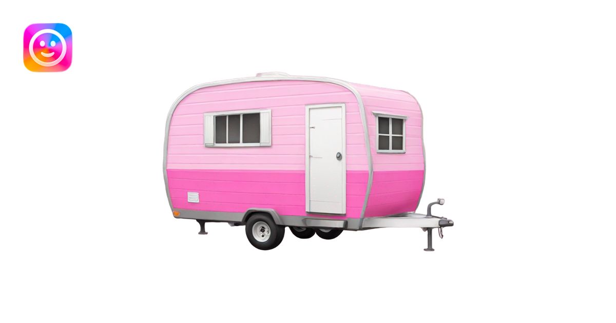 Pink trailer home emoji | AI Emoji Generator