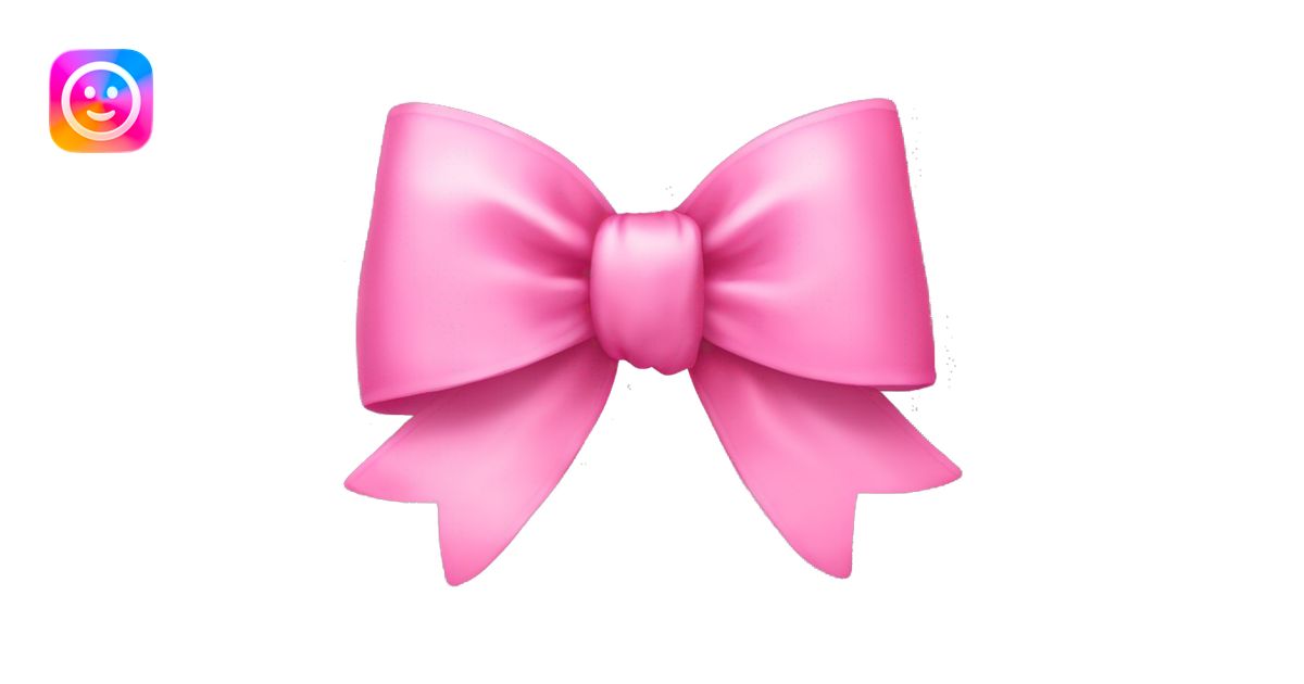 cute pink bow emoji | AI Emoji Generator