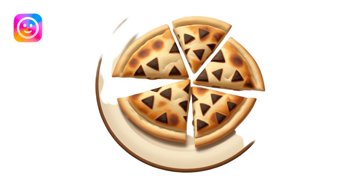 naan bread cut in triangles on a plate emoji | AI Emoji Generator