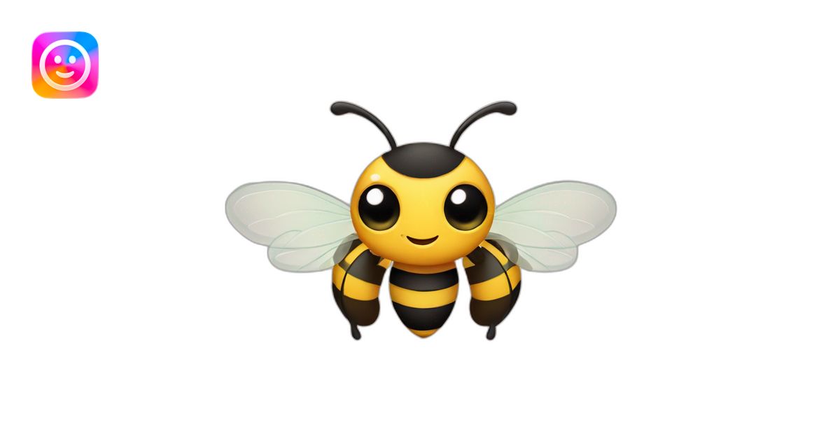 Cute honey bee emoji | AI Emoji Generator