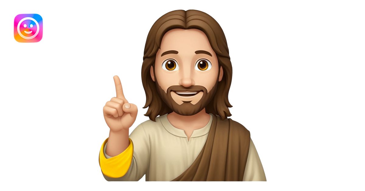 jesus pointing toward you with finger emoji | AI Emoji Generator