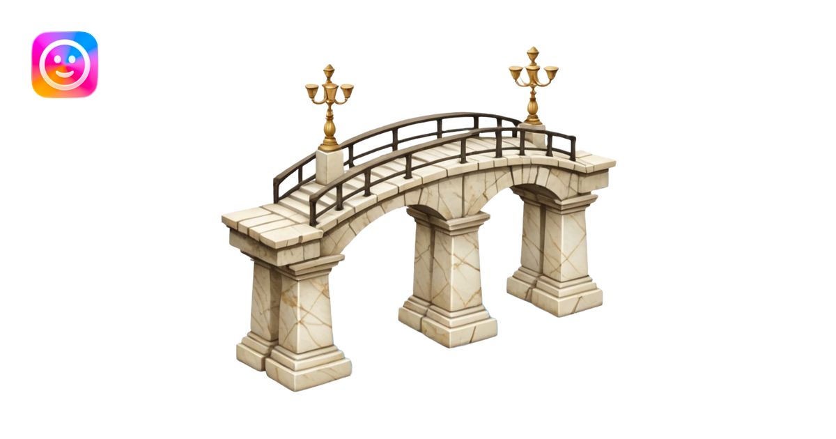 a marble greek statue of a bridge emoji | AI Emoji Generator