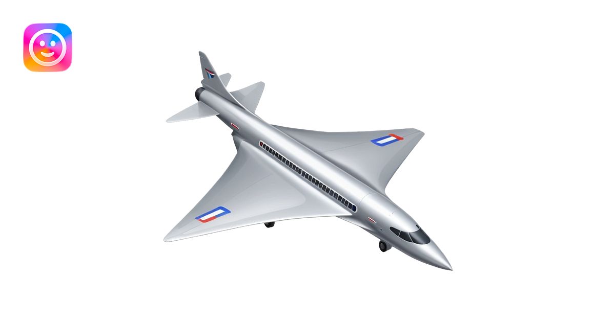 yes now i want a Concorde with no liveryies emoji | AI Emoji Generator