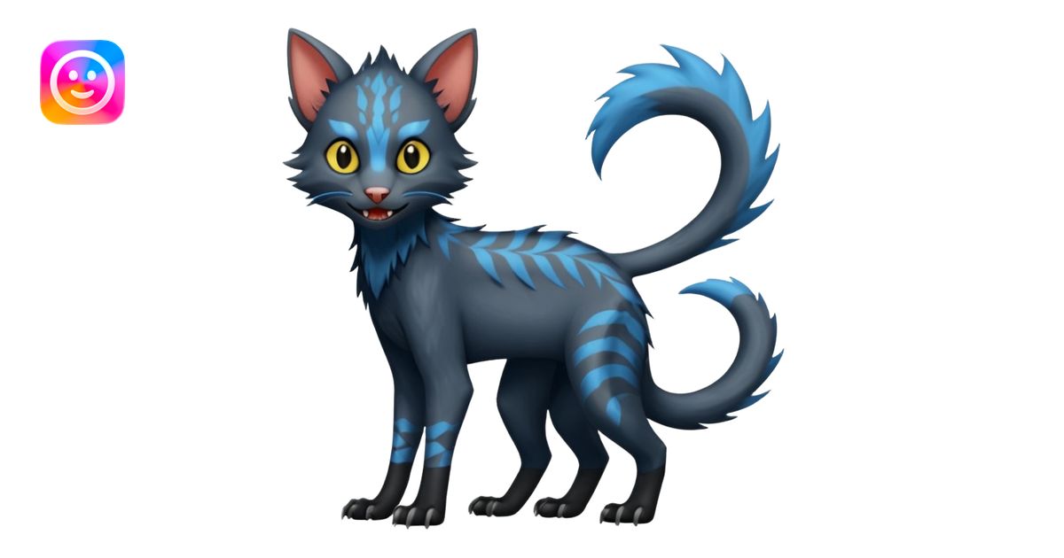Lykoi-Electrike-Luxray-fusion-hybrid-animal-Fakémon-creature, full body ...