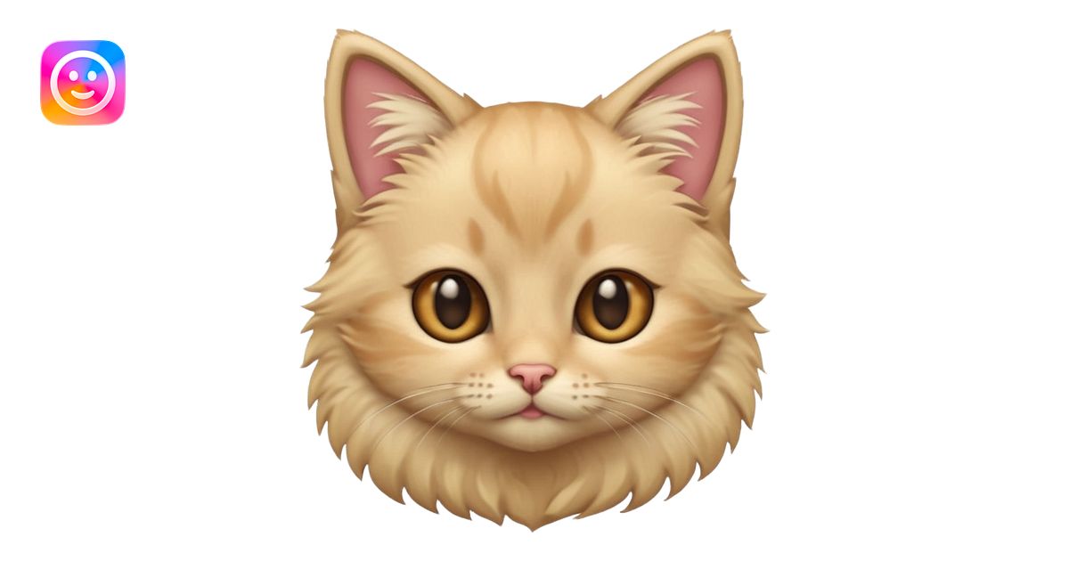 kitten with blonde hair and brown eyes emoji | AI Emoji Generator