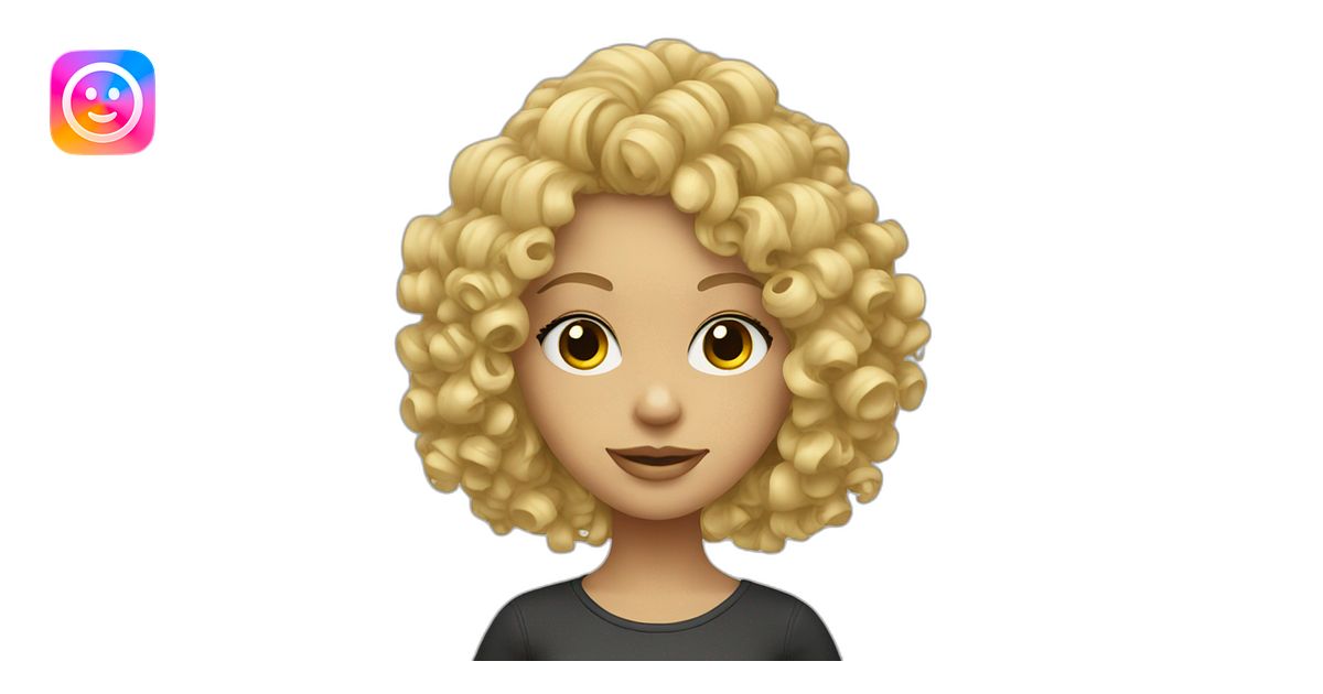 Curly blond DJ girl emoji | AI Emoji Generator