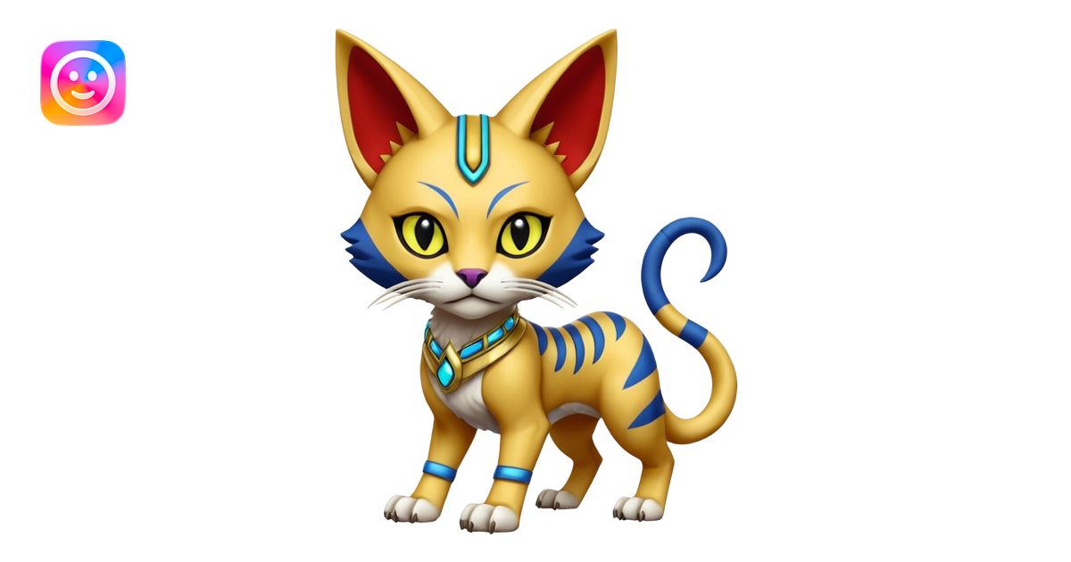 Bastet-Gatomon-Vernid-Protogen-Digimon-Fakémon-Pokémon-creature emoji ...