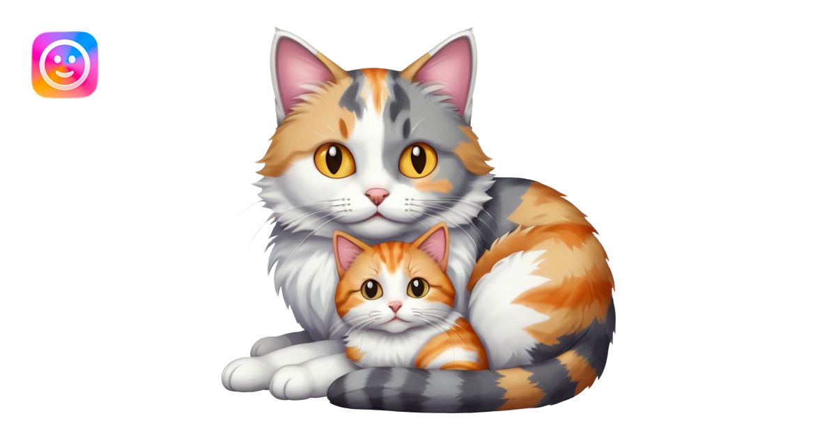 grey and white cat cuddling a colourful light patched calico + white ...