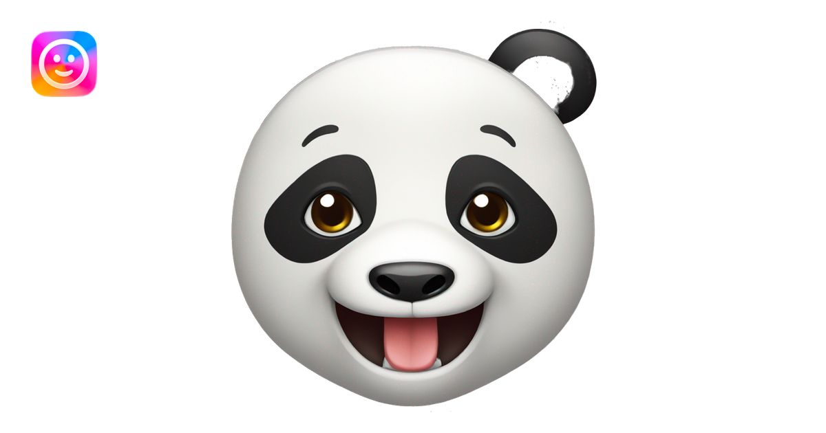 panda with grimacing face showing teeth emoji | AI Emoji Generator