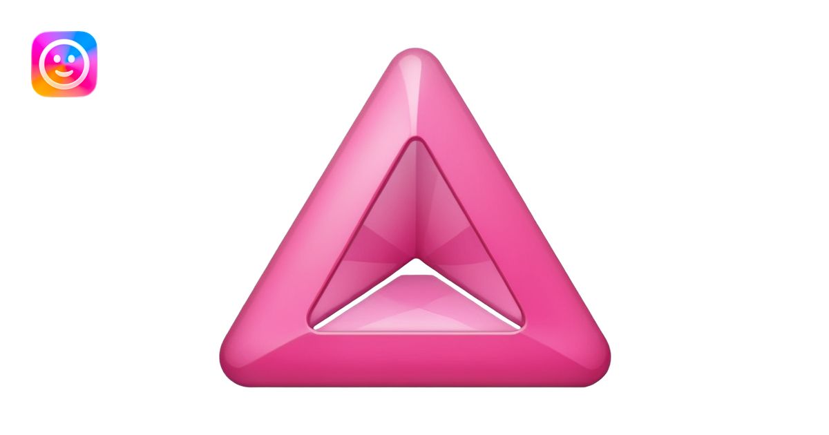pink girly google play store triangle emoji | AI Emoji Generator