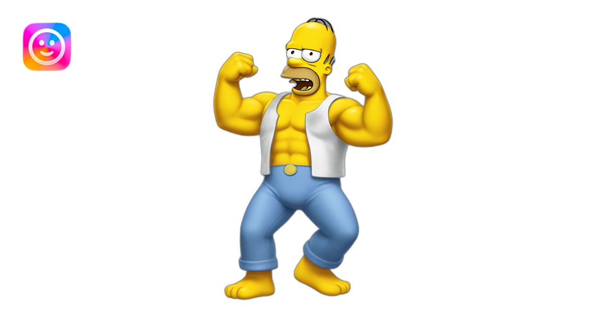 Homer simpson muscle emoji | AI Emoji Generator