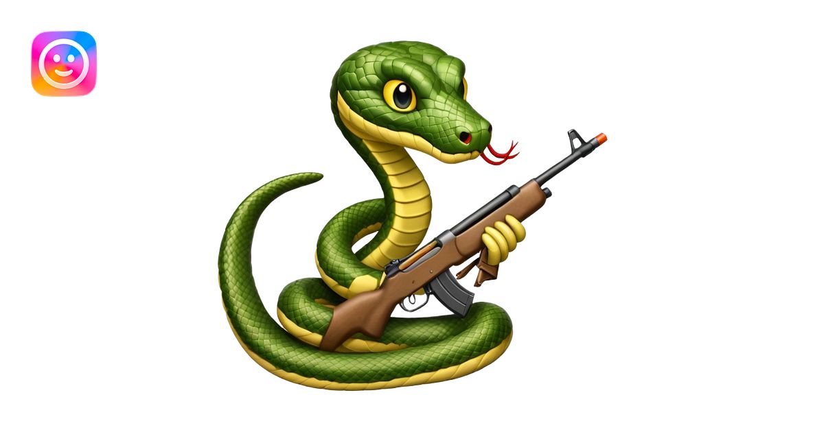 A snake sniper emoji | AI Emoji Generator