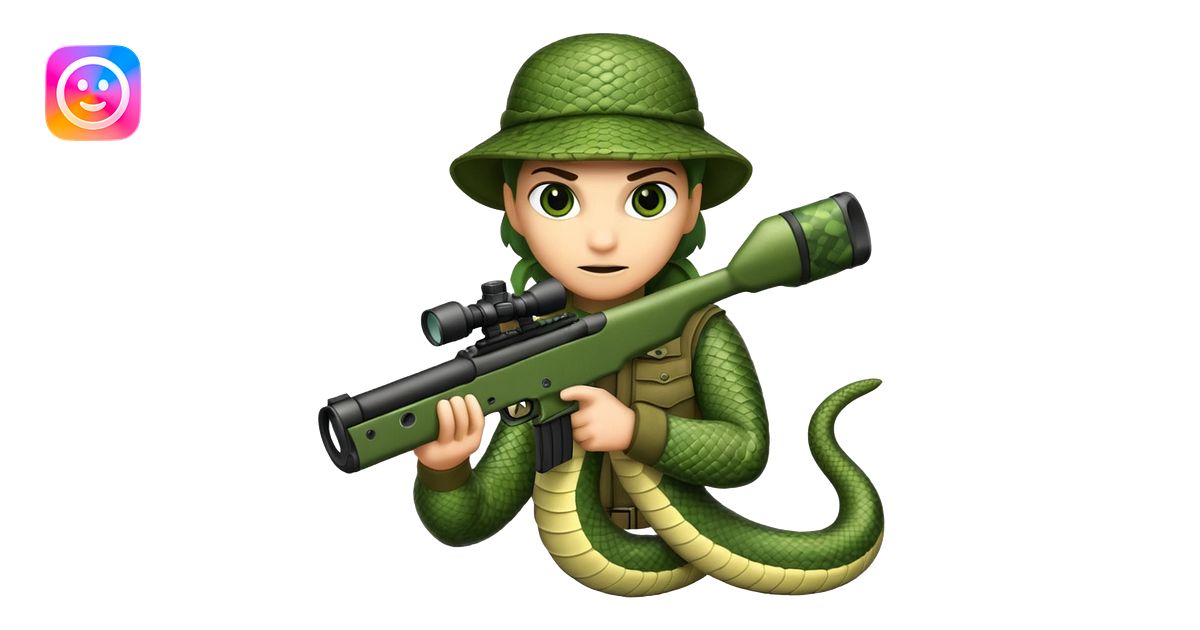 A snake sniper emoji | AI Emoji Generator