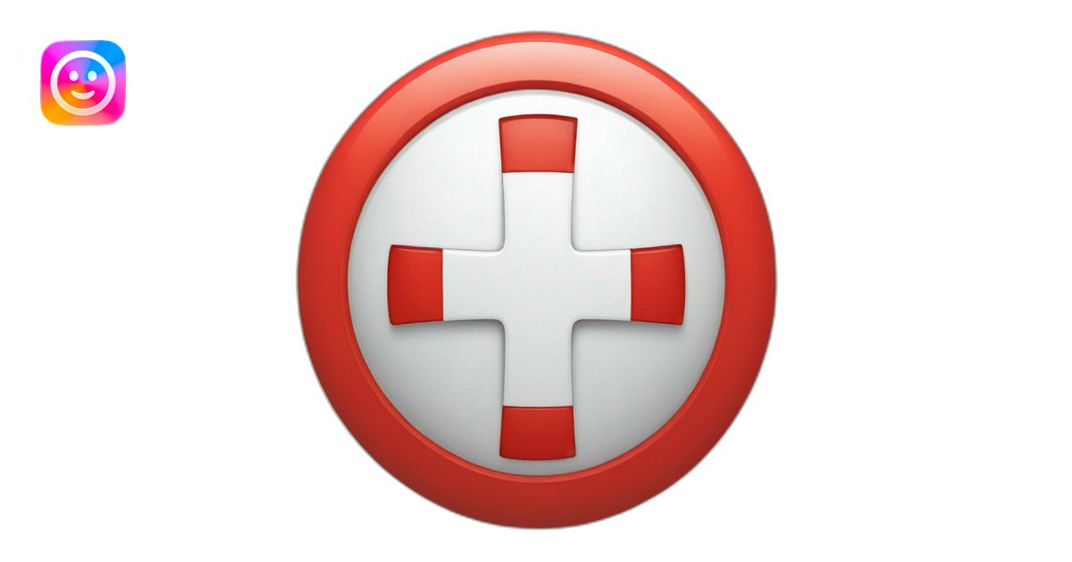 Red cross logo logistics emoji | AI Emoji Generator