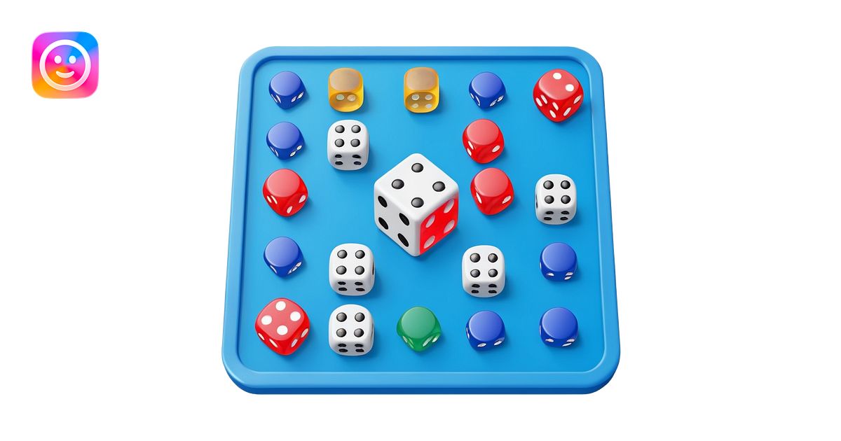 Blue board game emoji | AI Emoji Generator