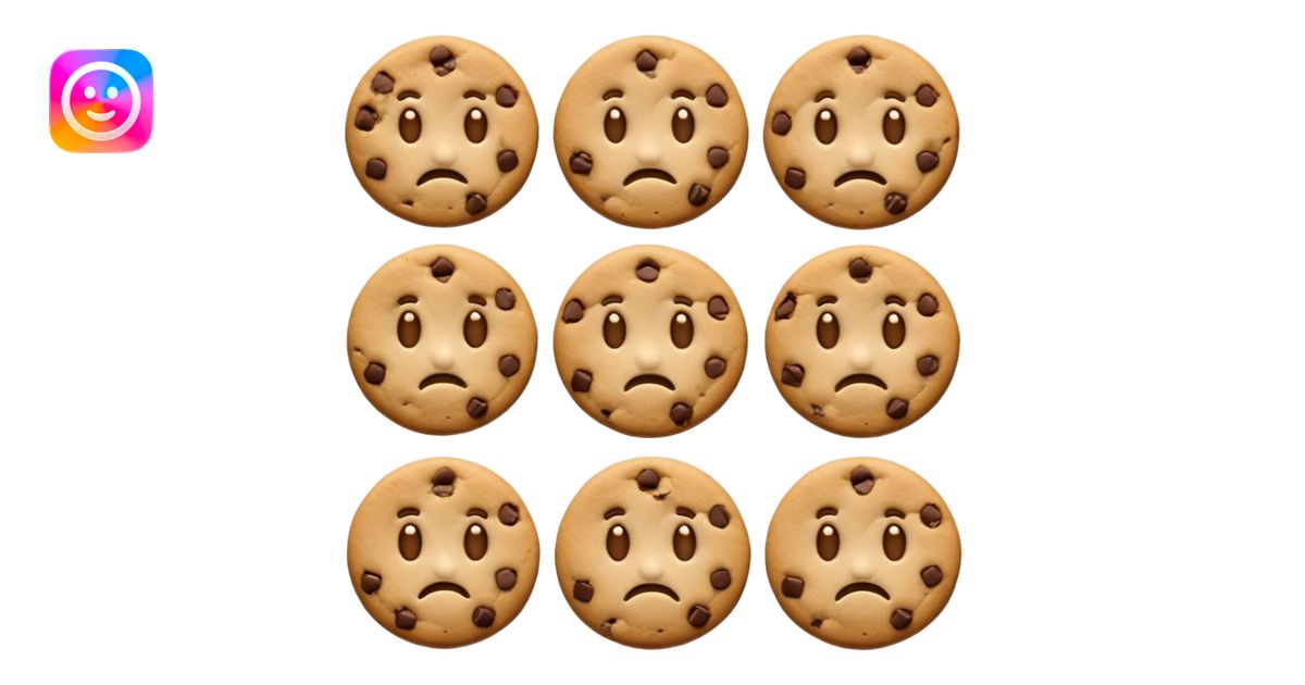 please create cookie emojis, similar to a cookie that looks like it's ...