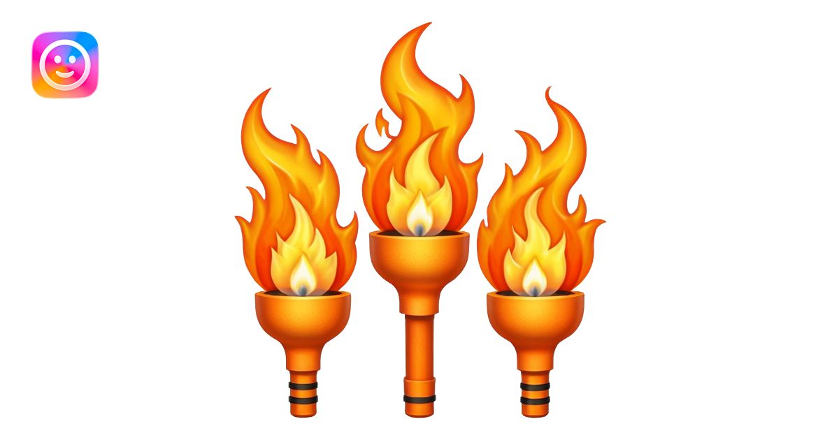 TRIPLE TORCH emoji | AI Emoji Generator