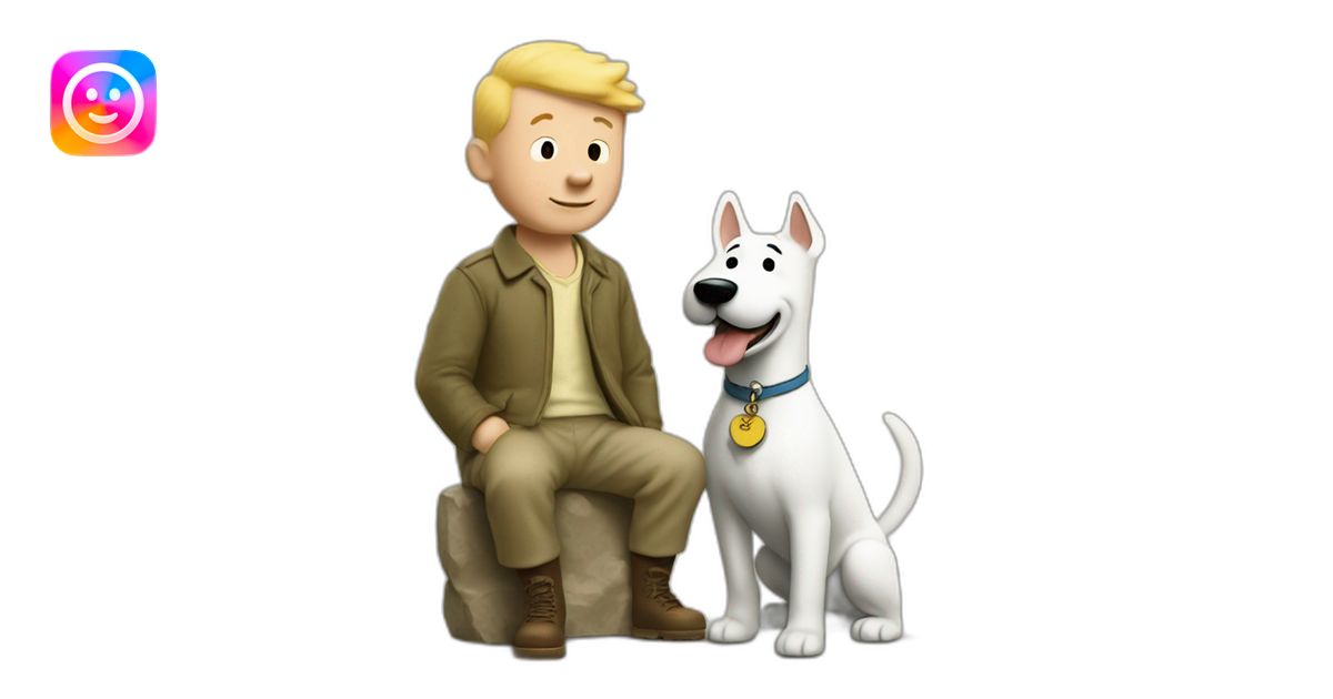 Tintin and milou emoji | AI Emoji Generator