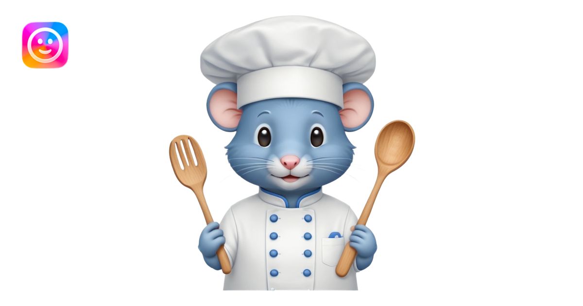 Remy blue rat chef emoji | AI Emoji Generator
