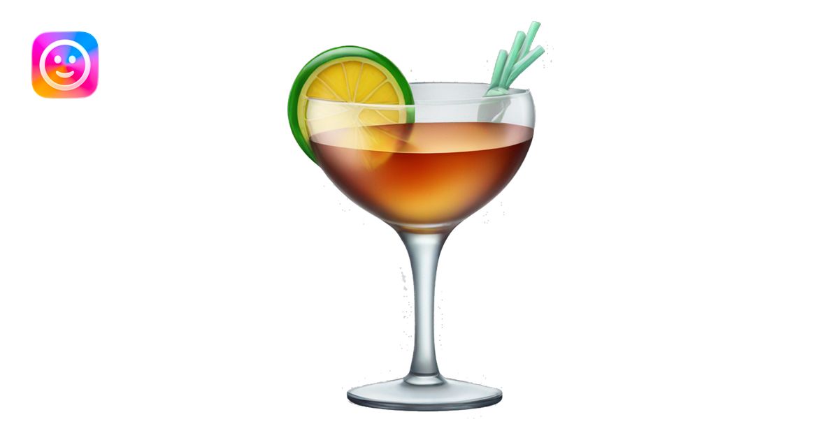 Cocktail in glass emoji | AI Emoji Generator