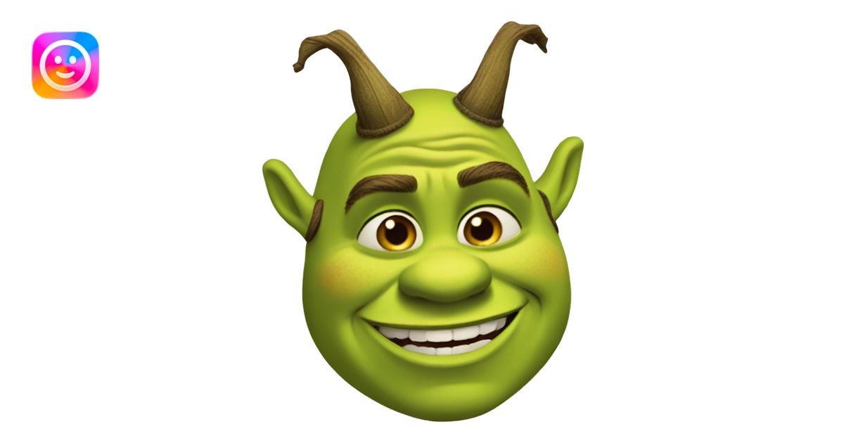 Shrek flirting emoji | AI Emoji Generator