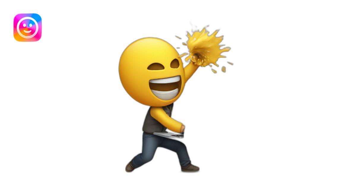 developer smashing macbook emoji | AI Emoji Generator