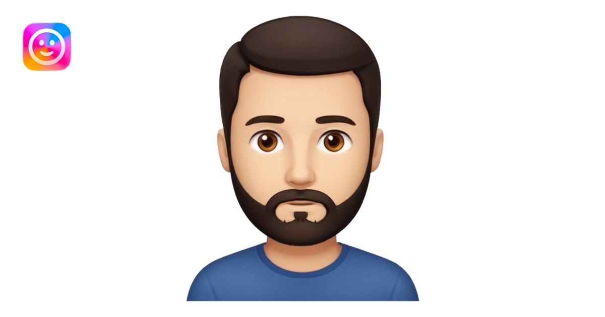 man, short hair, brown eyes, full beard, interested in what he sees ...
