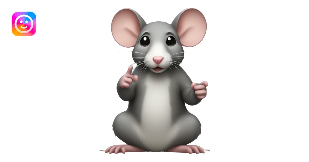 Rat with a peace sign emoji | AI Emoji Generator