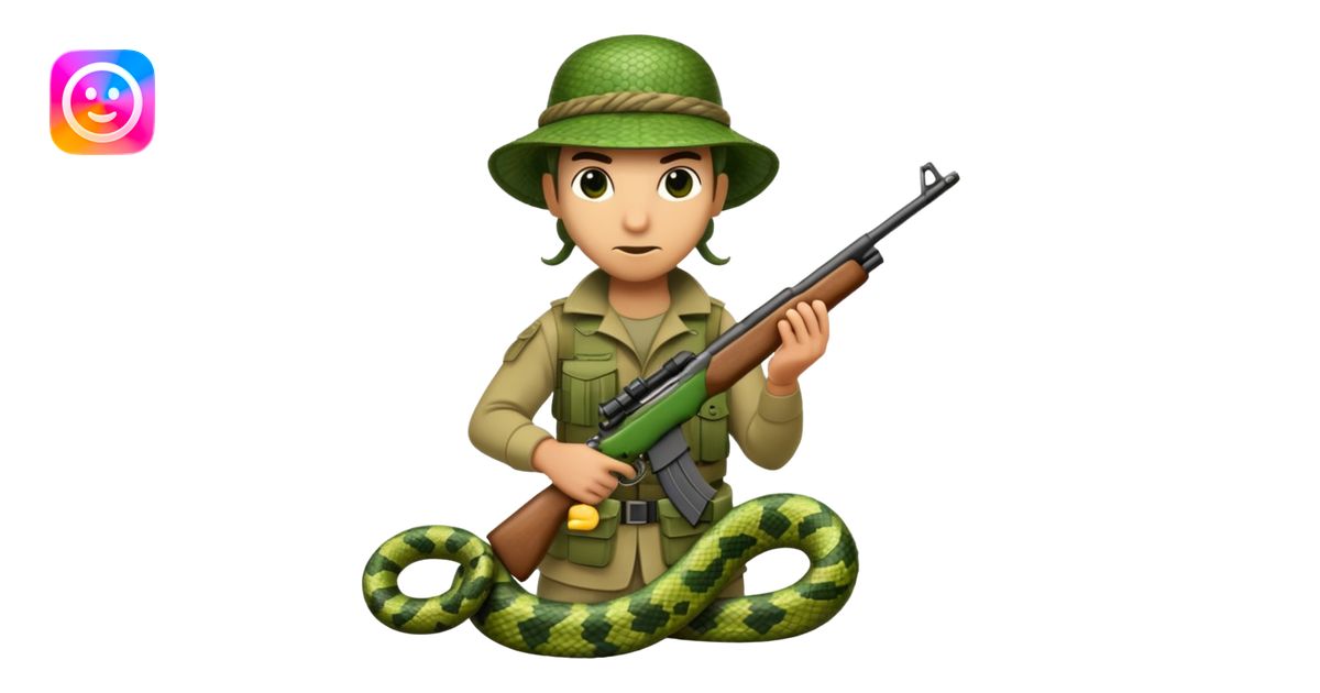 A snake sniper emoji | AI Emoji Generator