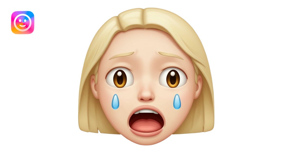 make a super sad face that its crying so hard that his mouth is super ...